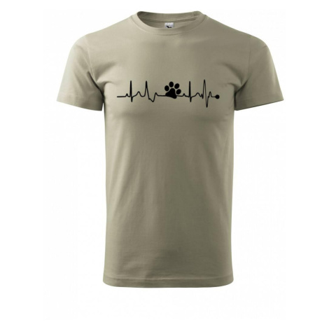 Ekg psia labka - Tričko Basic Extra veľké | Modio.sk