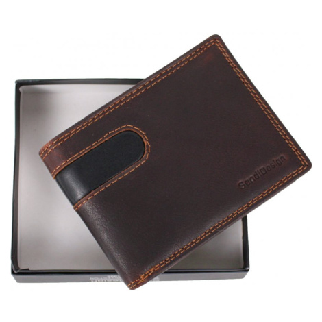 Sendi Design Pánska kožená peňaženka D-2614 RFID hnedá | Modio.sk