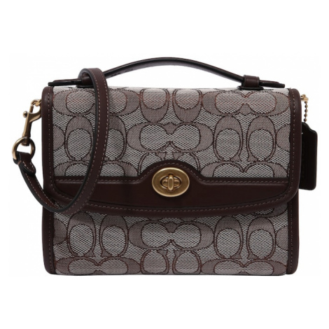 COACH Kabelka gaštanová / biela | Modio.sk