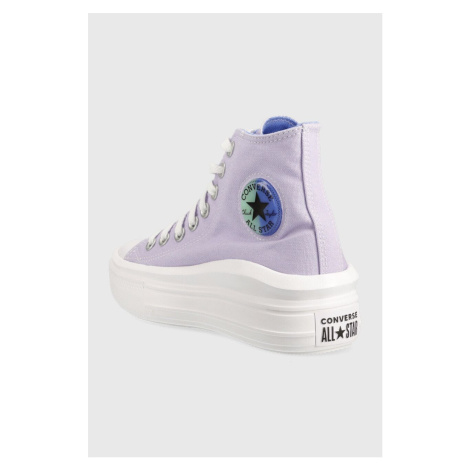 Detské tenisky Converse Chuck Taylor All Star Move fialová farba | Modio.sk