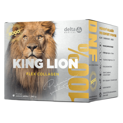 Delta KING LION flex COLLAGEN, prášek na přípravu nápoje 240 g | Modio.sk