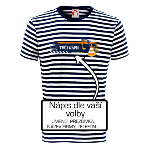 Stavba - vlastní nápis - bagrista - Unisex tričko na vodu | Modio.sk