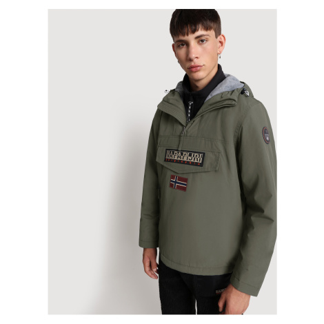 Kaki pánsky anorak s vreckom na zips NAPAPIJRI Rainforest Winter 2 ...