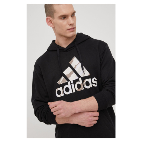 Mikina adidas HE4374 pánska, čierna farba, s potlačou | Modio.sk