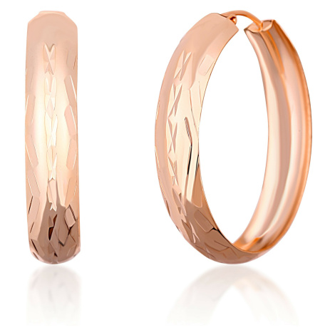 JVD Moderné bronzové náušnice kruhy zo striebra SVLE1516XH2RO 5 cm ...