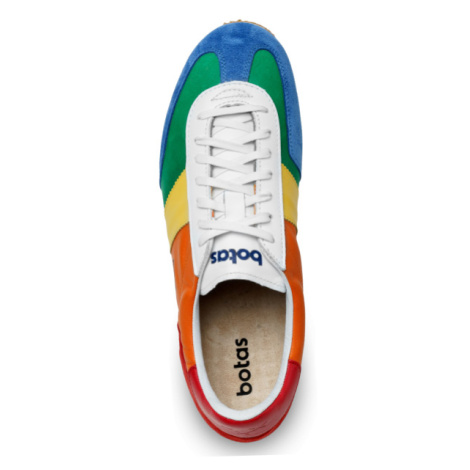 Botas Classic Rainbow - Dámske kožené tenisky / botasky duhové, ručná ...